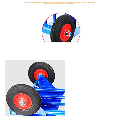 BJL-Hang Truck Blue Trolleys Two Rounds Trolley Moving Tools Hand Pull Flatbed Truck Pull The Truck Hand Truck Load 100 Kg OYO (Color : Blue)