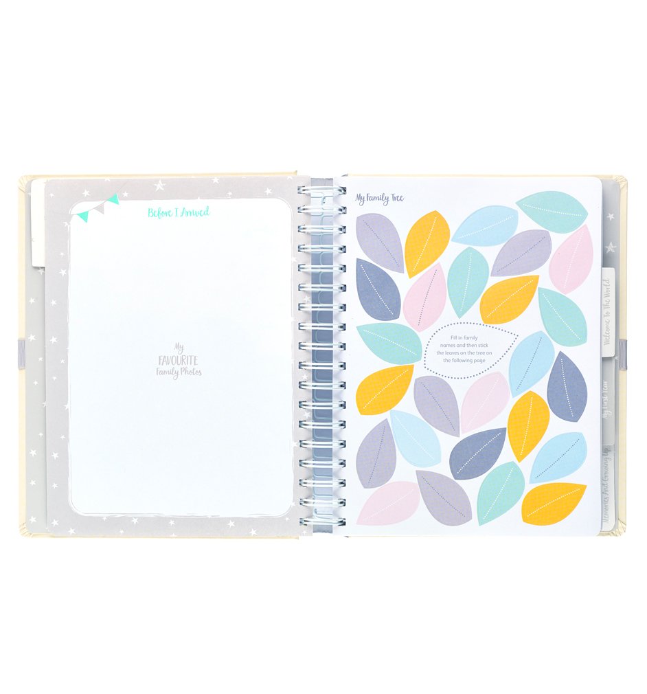 Busy B 6584 "Baby B Baby Journal with Pockets and Stickers, Neutral