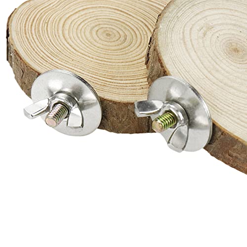 Meprotal 2Pack Bird Perch Stand for Cage, Natural Wooden Parrot Platform, Wood Bird Perch Bird Toy for Canary Parakeet Cockatiel Parrot Budgie Sparrow (3.3inch)