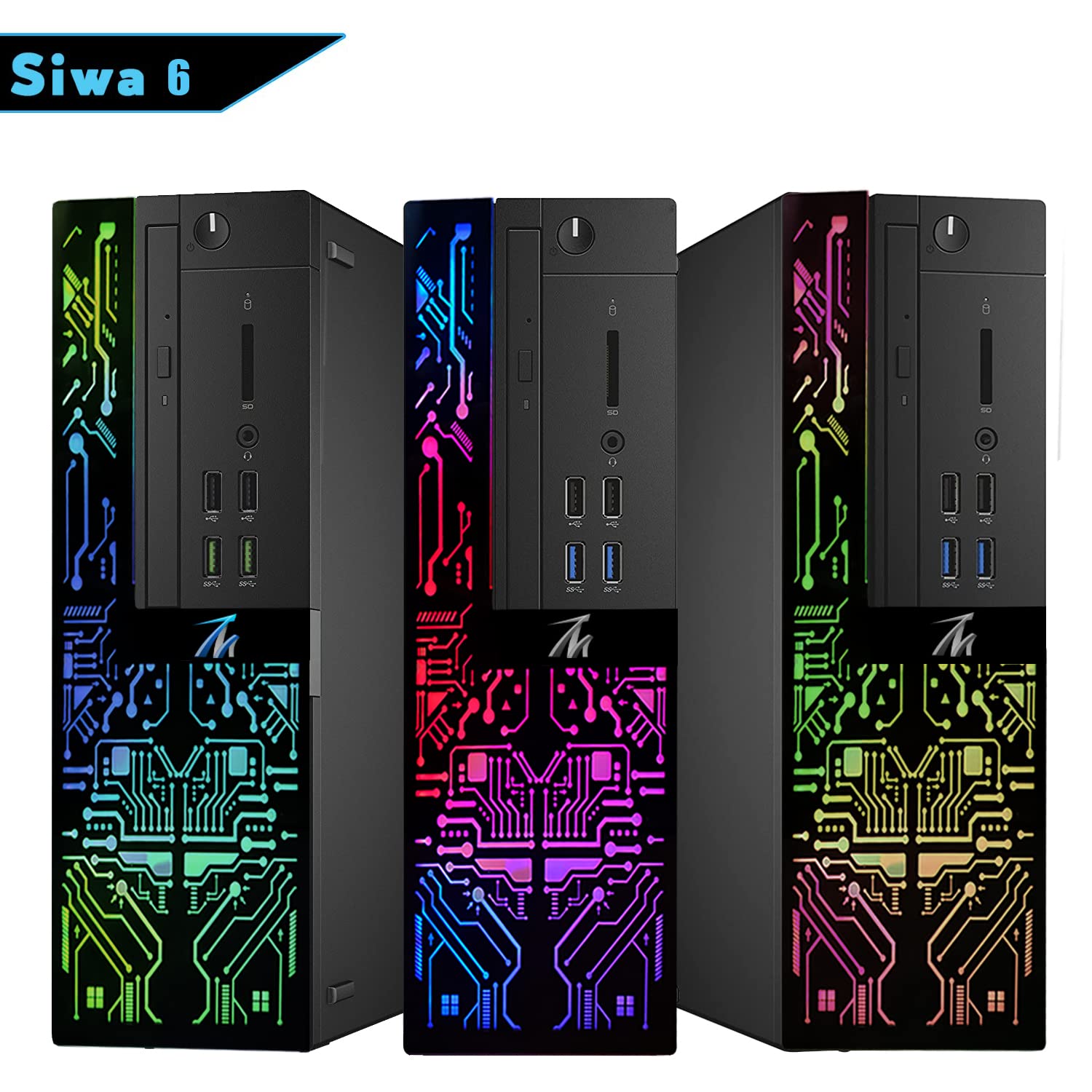Computer Desktop PC, Intel Core i3-6100, TechMagnet Siwa 6, 8GB RAM, 1TB HDD, 27 Inch 165Hz Gaming Monitor, Gaming Kit, Windows 10 Pro (Renewed)