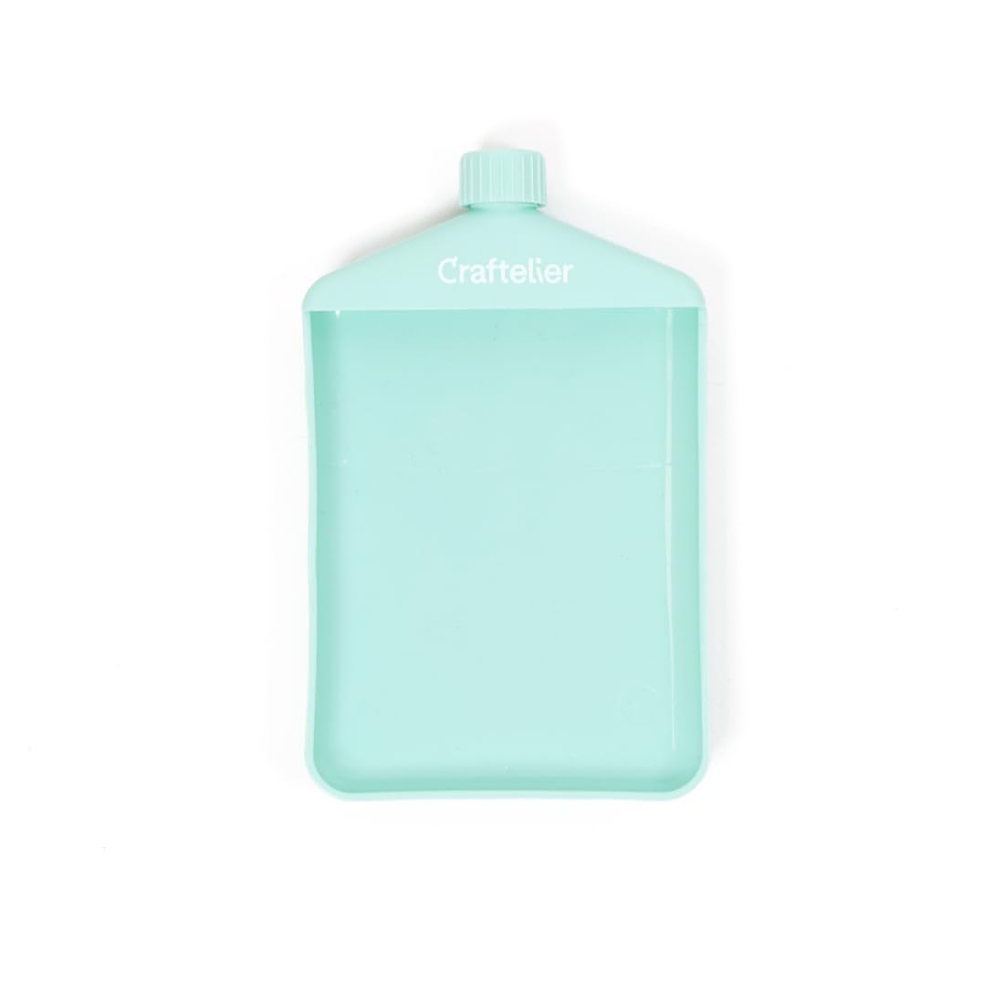 Craftelier - Rigid Tray for Glitter, Embossing Powders and Glitter | Ideal for Decorating Scrapbooking and Craft Projects | Includes Screw Cap | Turquoise Colour - Size 10,7 x 7 cm