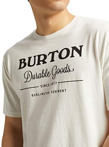 Burton Mens Durable Goods Short Sleeve Tee, Stout White New, X-Small