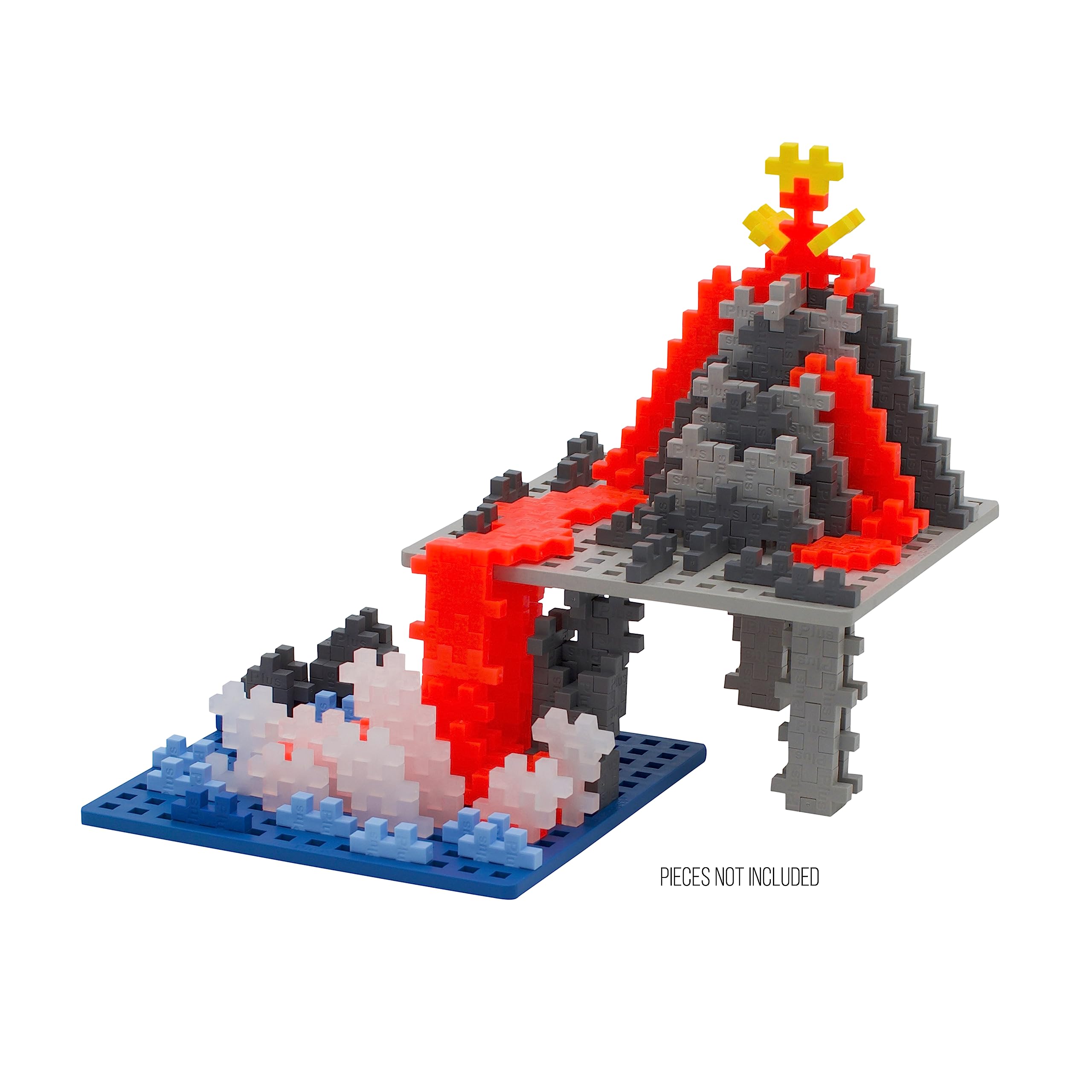 PLUS PLUS β Gray Baseplate, 12 Pack β Base Accessory for Building and displaying Creations, 4.5 X 4.5 inches, Construction Building STEM | STEAM Toy for Kids