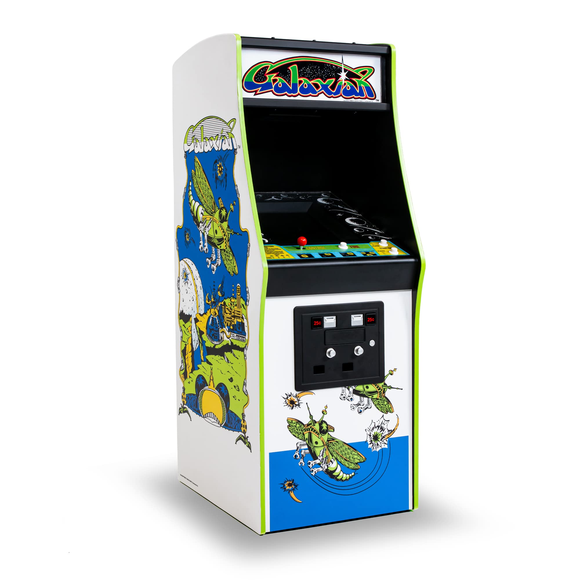 Quarter Arcades Official Galaxian 1/4 Sized Mini Arcade Cabinet by Numskull โ Playable Replica Retro Arcade Game Machine โ Micro Retro Console