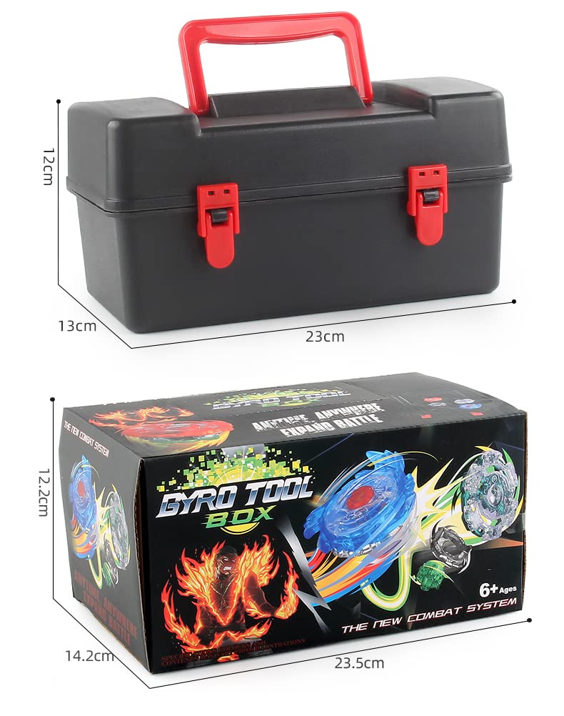 Ruolan Battling Top Metal Fusion Evolution Master Burst Gyro Toys Spinning Tops Set, Combat High Performance Game with 2 Launchers Gift for Children Boys Kids (12PCS)