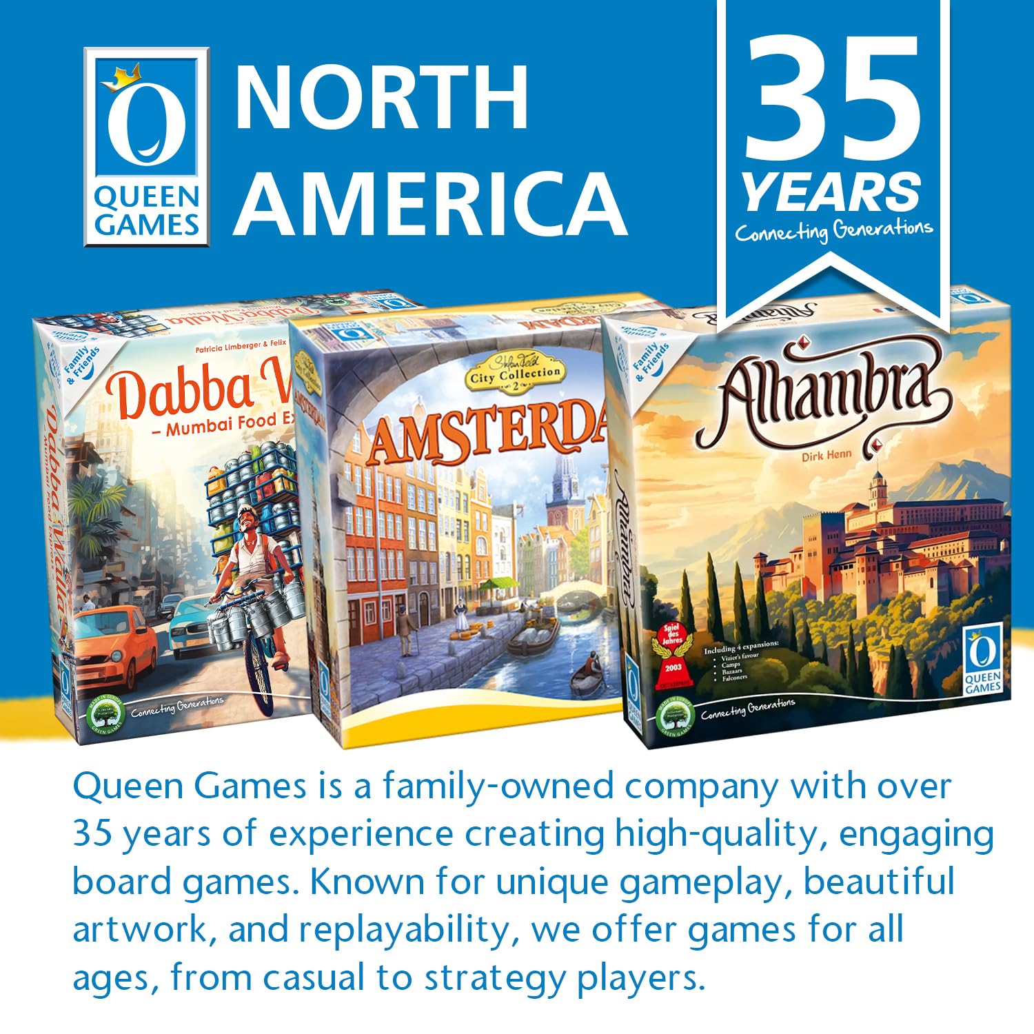 Queen Games Rune Stones Strategy Board Game, 2-4 Players, Family, Adults, Kids Ages 12+, Fantasy Strategy Game