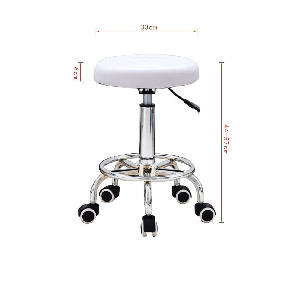 ETKEGHIP Hydraulic Stool Adjustable Height with 5 Wheels, Rolling Stool Swivel Chair for Office Medical Salon Tattoo Kitchen Massage Work