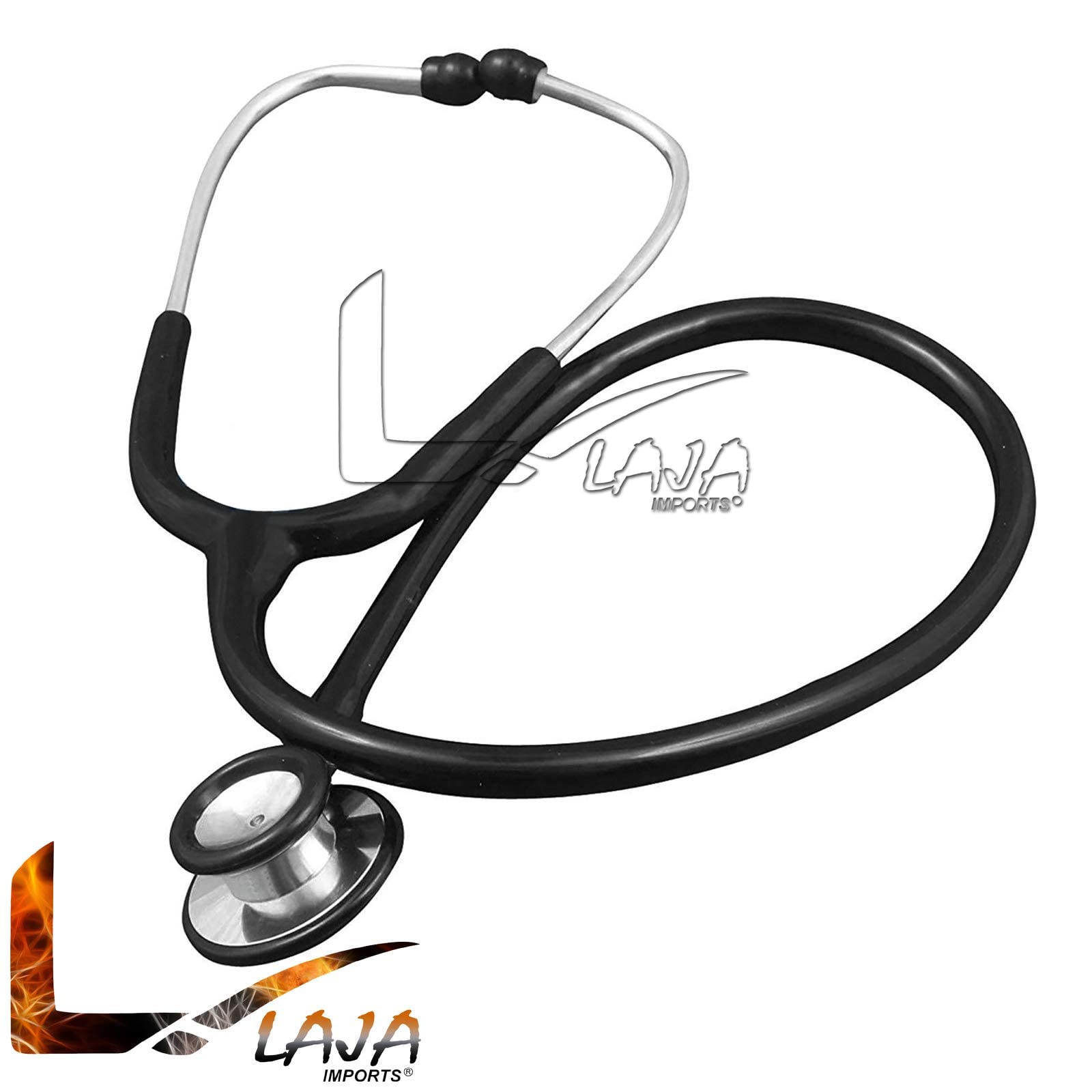 LAJA Imports Monitoring Stethoscope, Edition Chestpiece, Tube (Black)