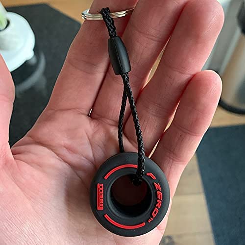 QNQA F1 Racing Tire Key Chain,Wheel Tyre Auto Keychain,Mini Cute Tire Keyring,Soft Rubber,Car Part Model Keyfob,Automotive Part Car Gift Key Ring for Men Women Auto Accessoriest,Feel (3pcs),Ø3.6×14CM