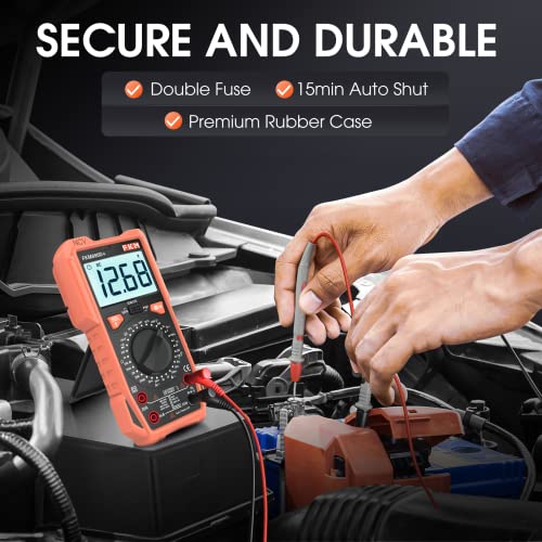 Digital Multimeter, TRMS 6000 Counts DC/AC Volt Meter, Ohm Amp Meter, Voltage Tester with NCV Function, Accurate Resistance Continuity Diode Capacitance Tester for Automotive Battery, Electronics