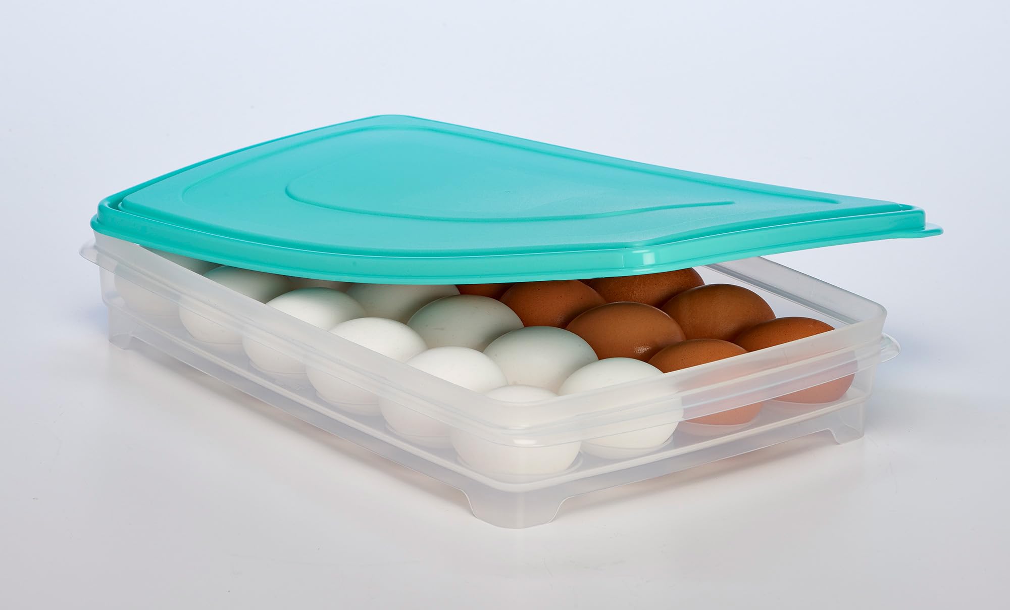 Buddeez [Made in USA] Deviled Egg Carrier with Lid | Deviled Egg Tray with Lid | Deviled Egg Container(s) are Stackable and hold 24-Eggs