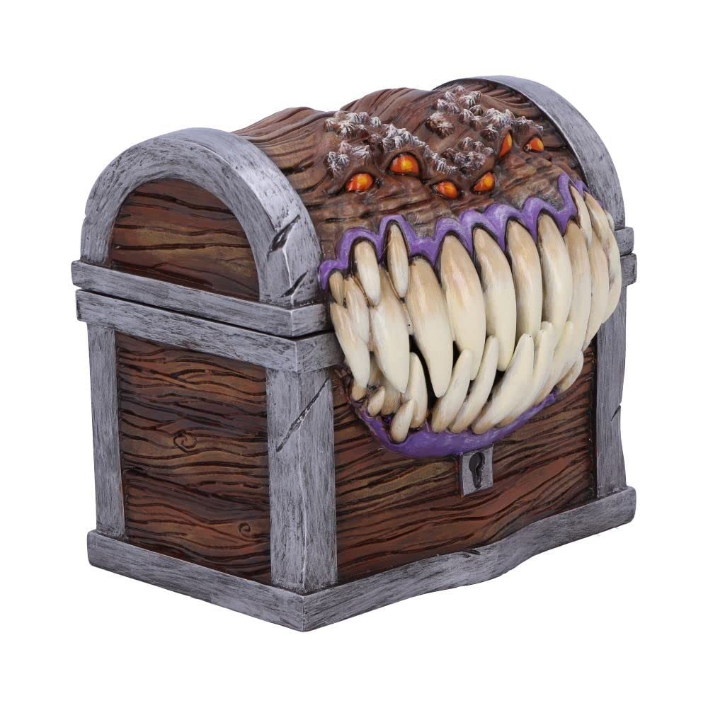 Nemesis Now Dungeons & Dragons Mimic Dice Storage Box, 11.3cm, Resin, Brown, Officially Licensed D&D Merchandise, Mimic Character Dice Box, Cast in The Finest Resin, Expertly Hand-Painted