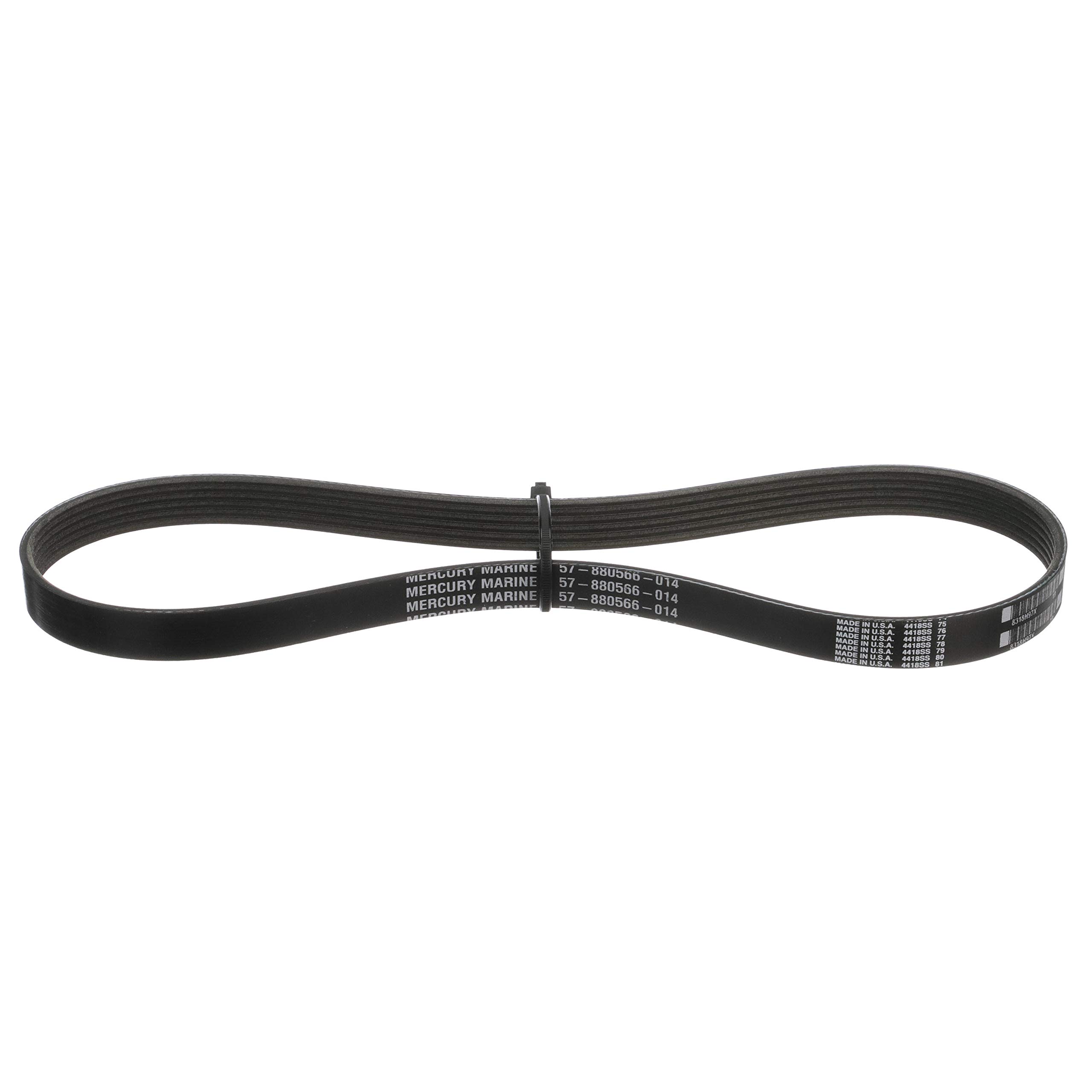 Quicksilver 880566Q14 Alternator Belt for Select Mercury 135-200 Hp 4-Cylinder, 200-300 Hp 6-Cylinder, 200-300 Hp 6-Cylinder, and 350-400 Hp 6-Cylinder Verado Outboards