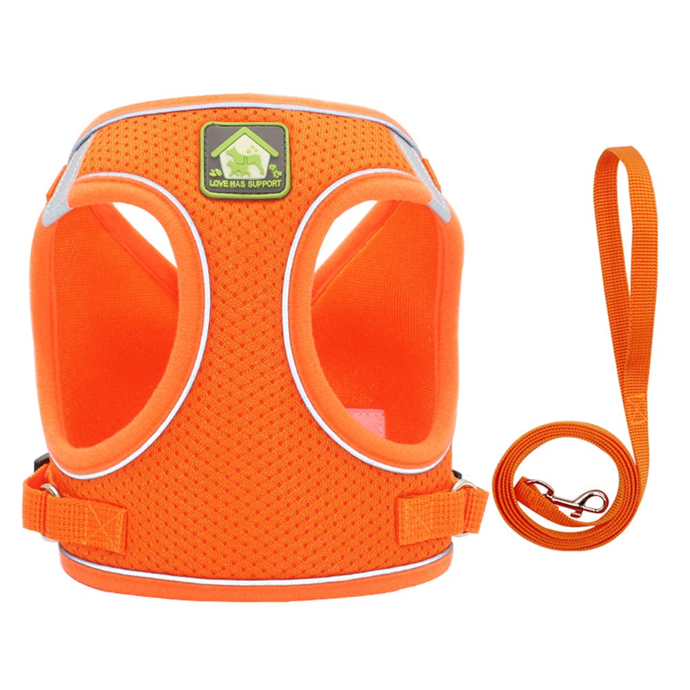 FEimaX Dog Harness and Leash Set, No Pull Breathable Soft Mesh Puppy Vest Harness Reflective Adjustable Pet Harnesses for Small Medium Dogs and Cats - Outdoor Easy Control for Walking
