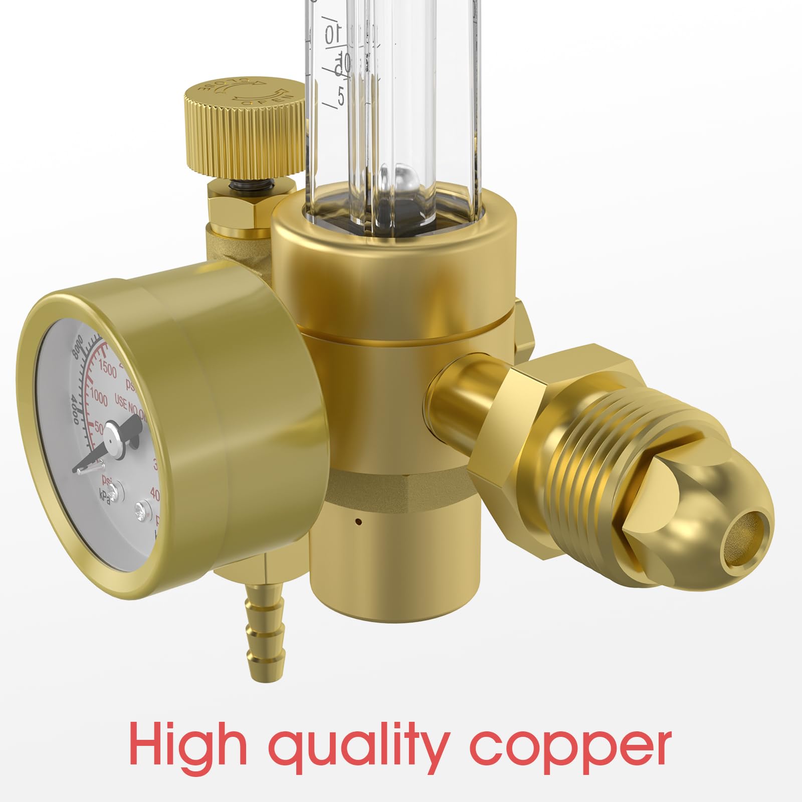YESWELDER CO2 Argon Gas Regulator, Argon flow meter regulator with 8ft Gas Hose for MIG TIG Welder