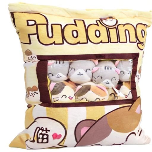 REFAHB Cute Plush Pillow Throw Pillow Removable Stuffed Animal Toys Creative Gifts for Girls (Kitten)