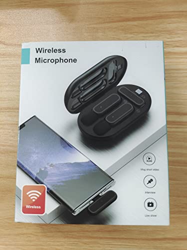 BYbrutek Wireless Lavalier Microphone for iPhone Video Recording Podcast, Lapel Mini Microphones with Portable Charging Case