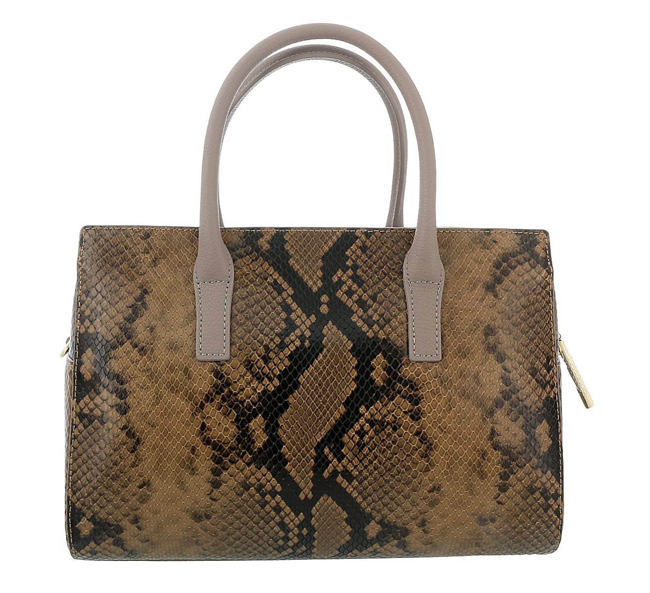 ROBERTO CAVALLI Class Taupe Snakeskin Large Millie Deluxe Handbag for womens