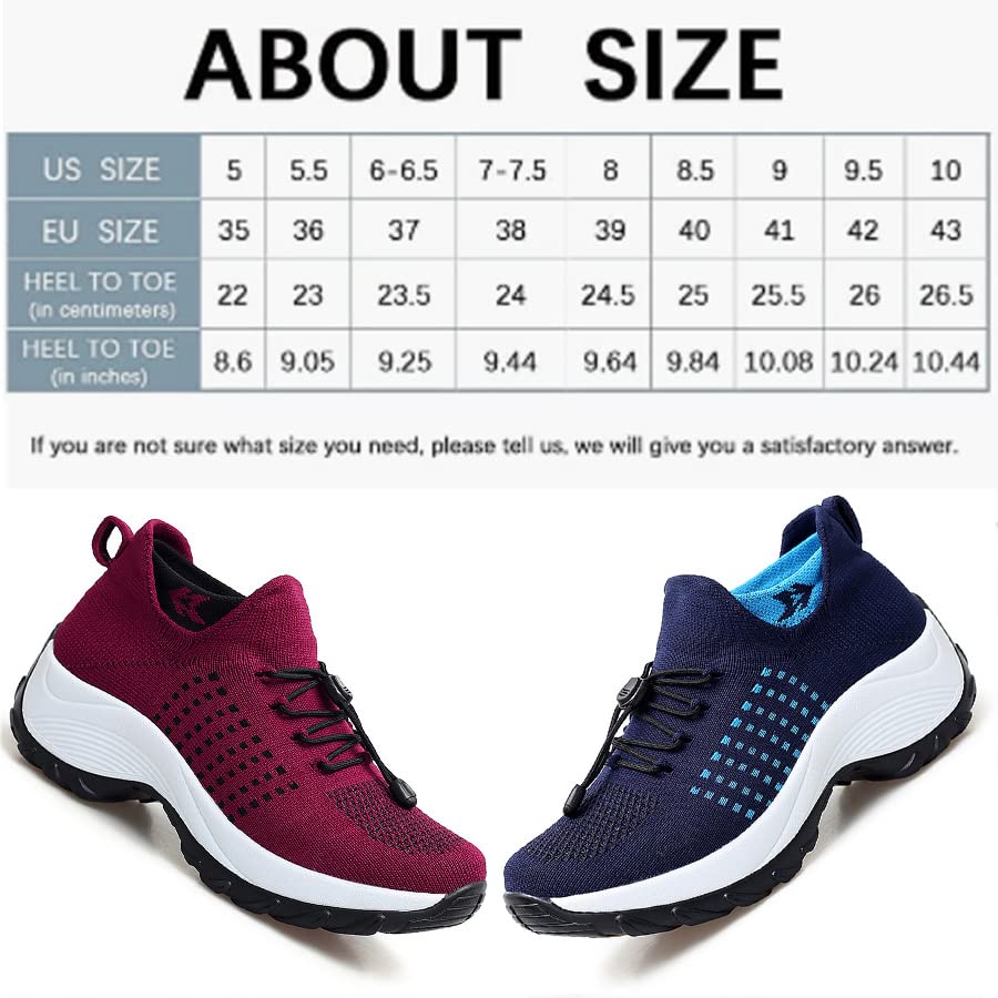 CrazySavage Womens Walking Shoe-Sock Sneakers Slip on Nursing Orthotic Heel Pain Relief Wedge Mesh Platform Air Cushion Buffer Nurse Shoe (White,11,Women,11)
