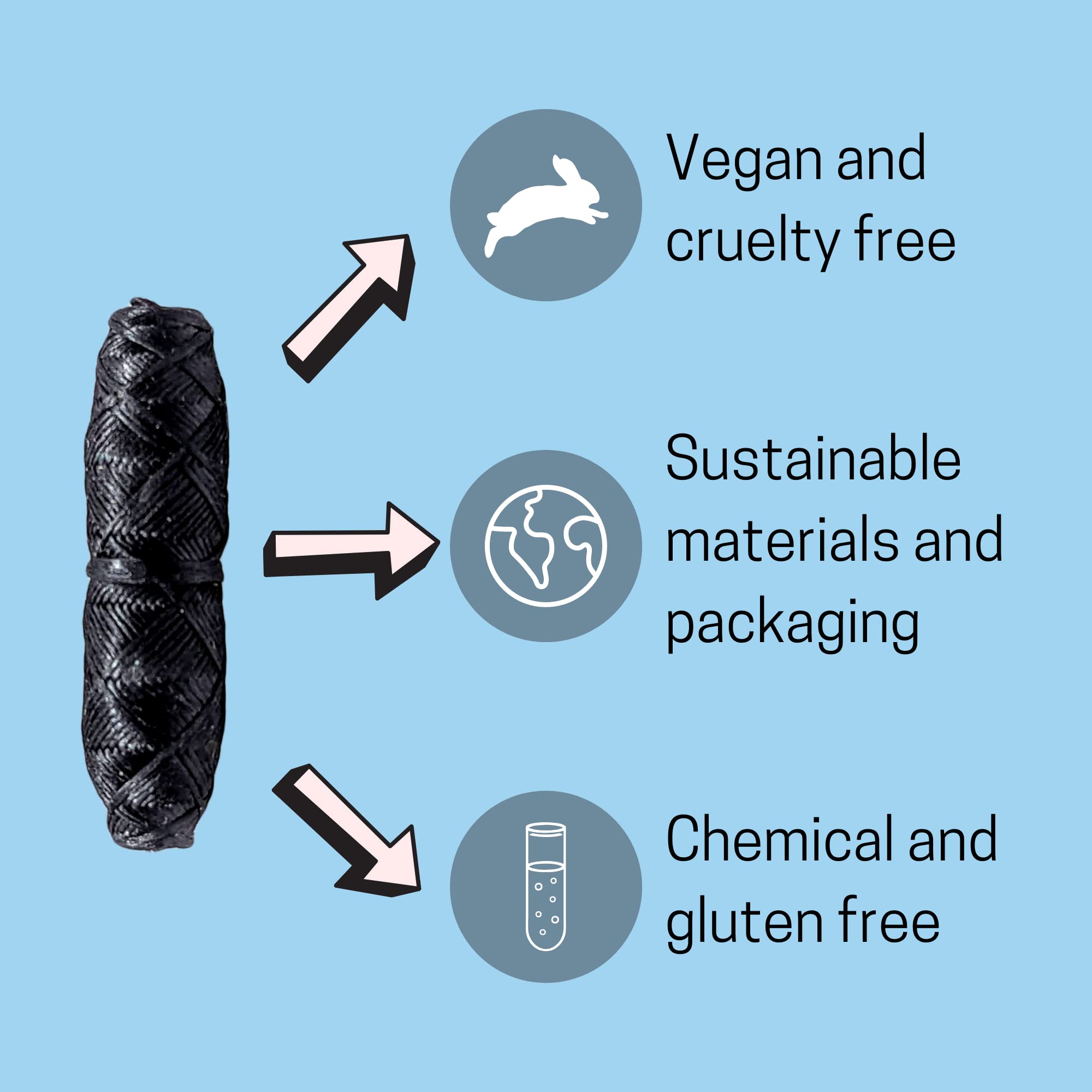 Kiba Bamboo Charcoal Floss 3 Piece Refill Set (3 x 30M Dental Floss Refills) - Eco Friendly Floss w/Candelilla Wax - Mint - Vegan