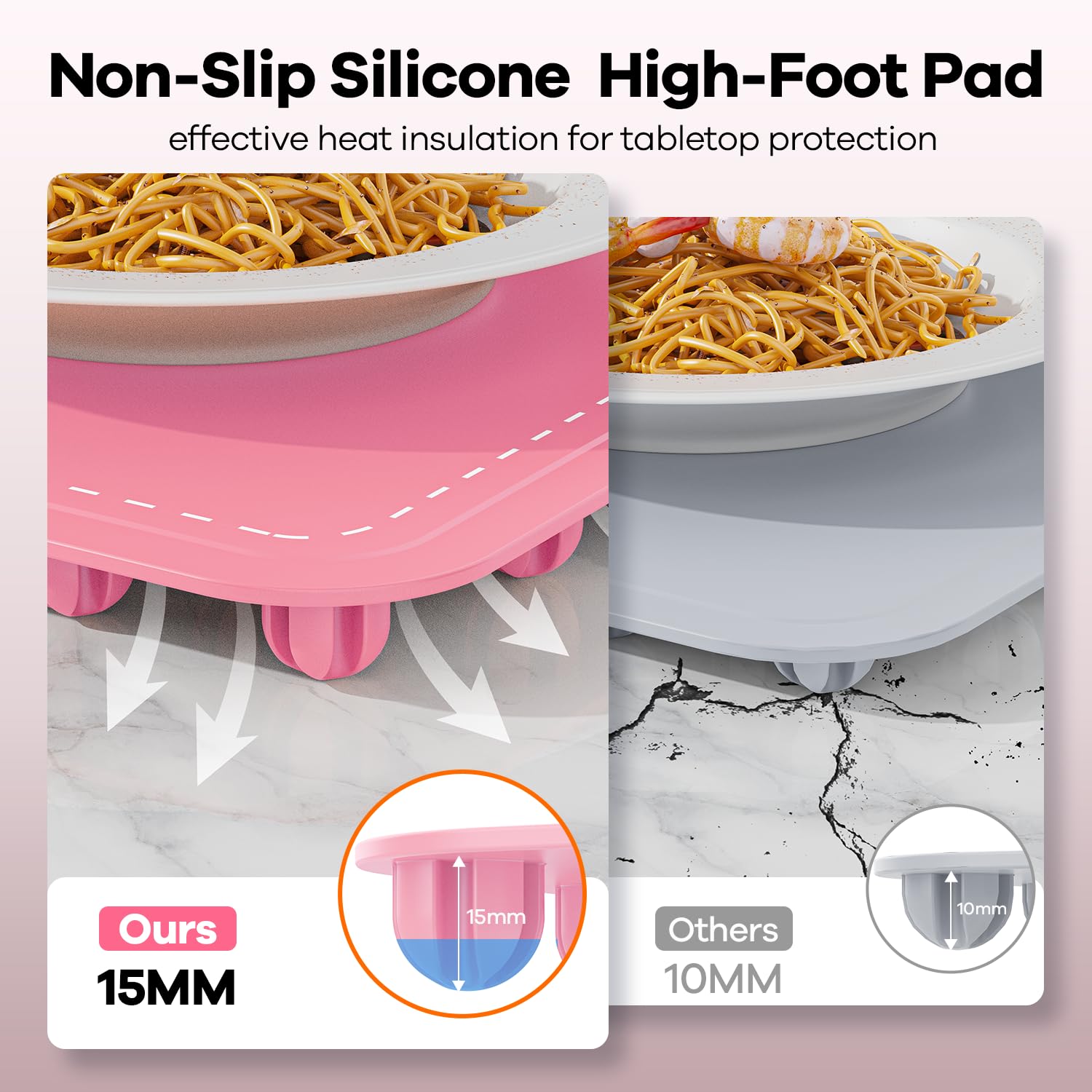 Food Warming Mat for Buffet,Electric Warming Tray with 4 Temperatures Setings and 1/3/5h Timer,Full Surface Heating Food Warmers for Parties Buffets Holidays Daily Use to Keep Food Warm(Pink)