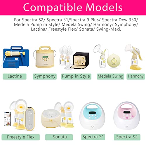 LOZAEVE 22mm Silicone Flange Inserts Compatible with for Spectra S1/S2, Medela, Bellababy, Elvie, Willow go, Momcozy S9 S10 S12, Freemie Breast Pump Insert Shields, Reduce 27-28mm Tunnel to 22mm, 2pcs