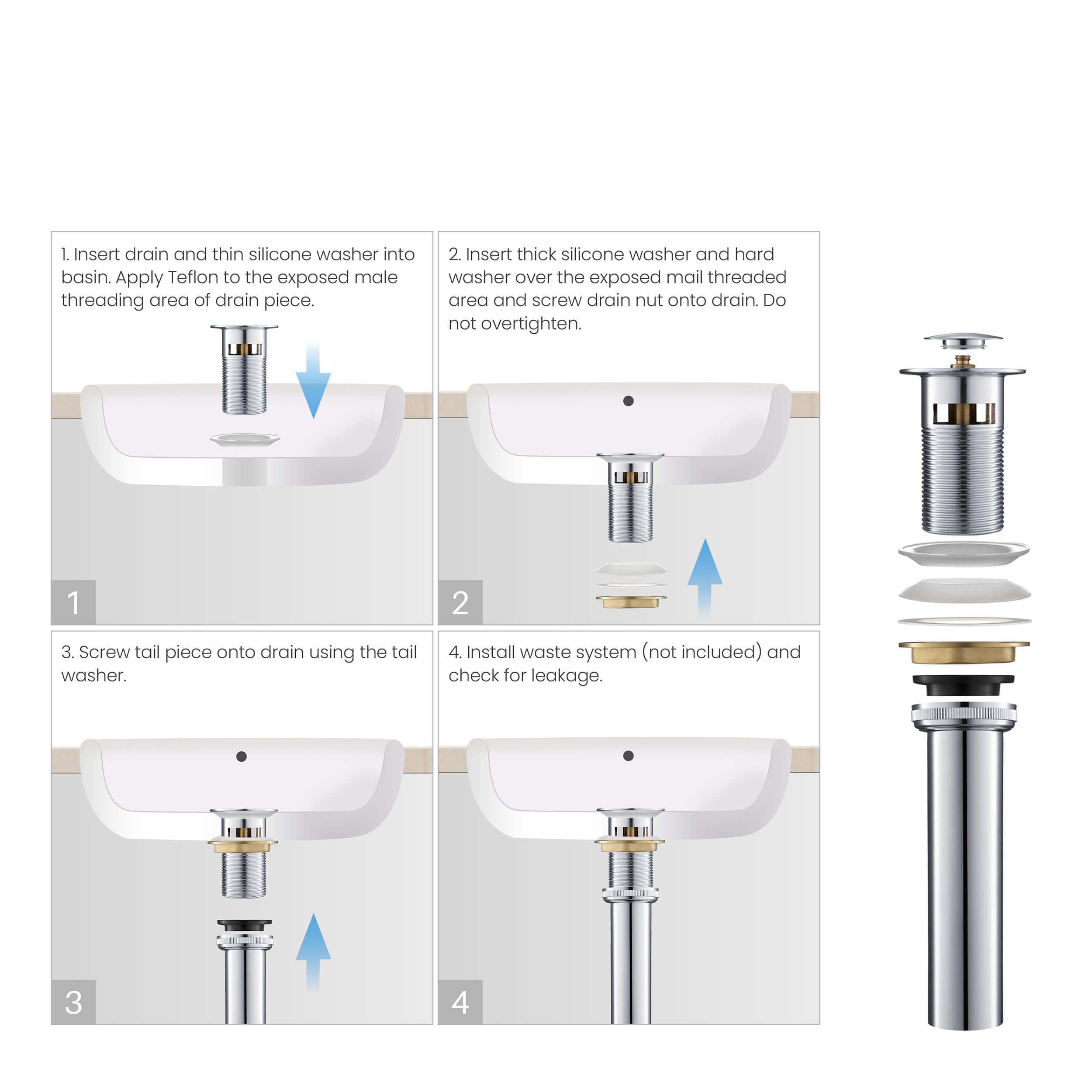 KIBI KBF1010 Solid Brass Single Handle Single Hole Circular X Faucet for Bathroom Sink with Pop Up Drain | High Arc Faucet Spout | Chrome Finish | Corrosion and Rust Resistant