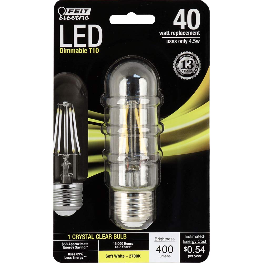 Feit Electric BPT1040/827/LED Feit 40W Equivalent T10-shape E26 Medium Base LED Light Bulb