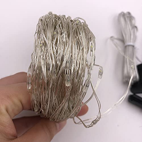 YIWOLIT Solar String Light Outdoor Waterproof, 2 Pack Each 33ft 100 LED 8 Modes Copper Wire Fairy Lights for Garden , Patio, Yard, Home, Wedding, Christmas, Halloween Decoration (Blue)