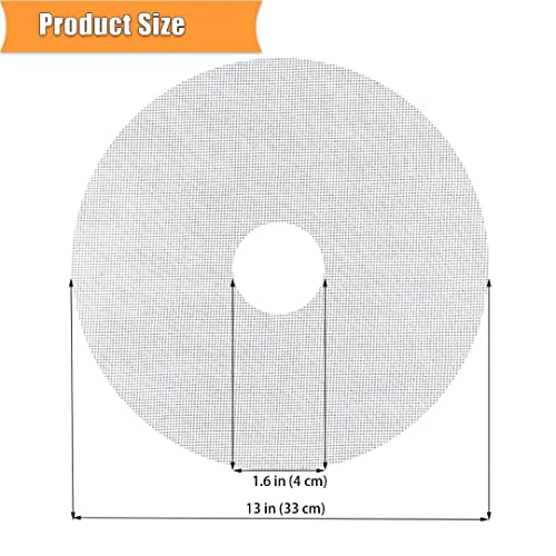 OUOSY 7Pcs Reusable Dehydrator Sheets For Dehydrator, Round Silicone Dehydrator Mats For Fruit, 13 inch Premium Non Stick Food Dryer Mesh Sheet (7 Pack, 13 x 13ββ), 13 x 13 In, White