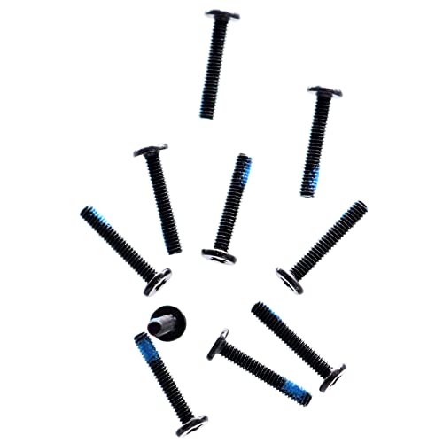 Deal4GO 10-Pack M2 x 12 mm Phillips Flat Head Screw w/Nickel Plated Replacement for Laptop Bottom Cover Screws (Black)