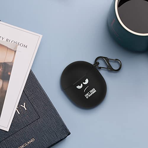 kwmobile Silicone Case Compatible with Google Pixel Buds Pro - Case Soft Cover - Don't Touch My Headphones White/Black/Black
