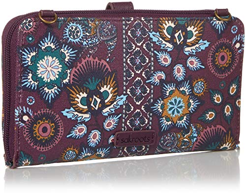 Sakroots Large Smartphone Crossbody, Violet Tapestry World