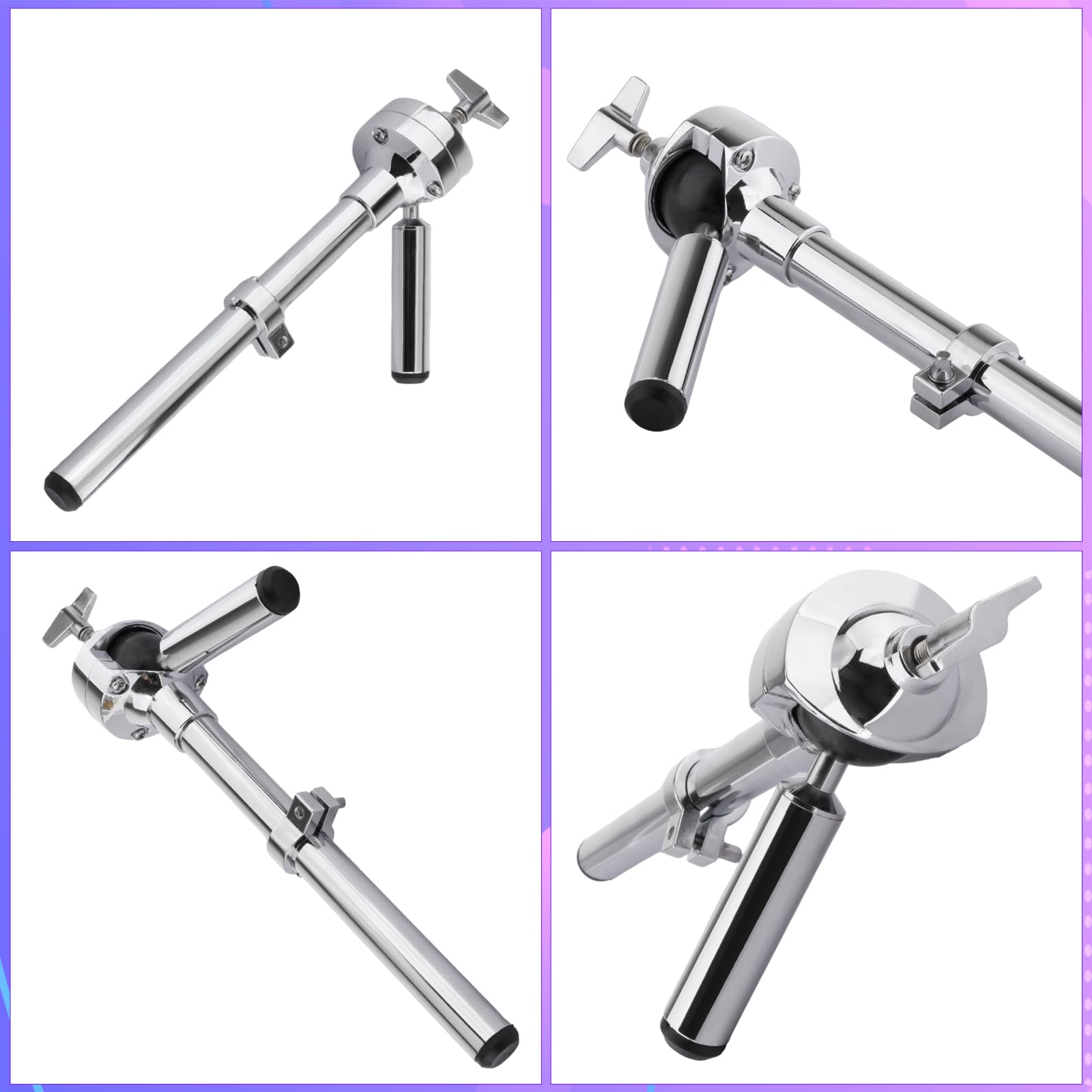 Single Tom Holder Stand Mount Bracket Durable Steel Silver Plated