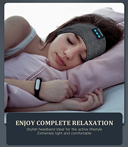 Perytong Sleep Headphones Adjustable, Wireless Sleep Earbuds, Ear Muffs for Sleeping Bluetooth Headband Headphones with Thin Speakers, Sleeping Headphones for Workout,Yoga,Travel,Gift for Women Men