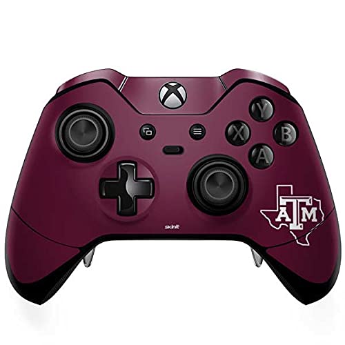 Skinit Decal Gaming Skin Compatible with Xbox One Elite Controller - Officially Licensed College Texas A&M Outline Design