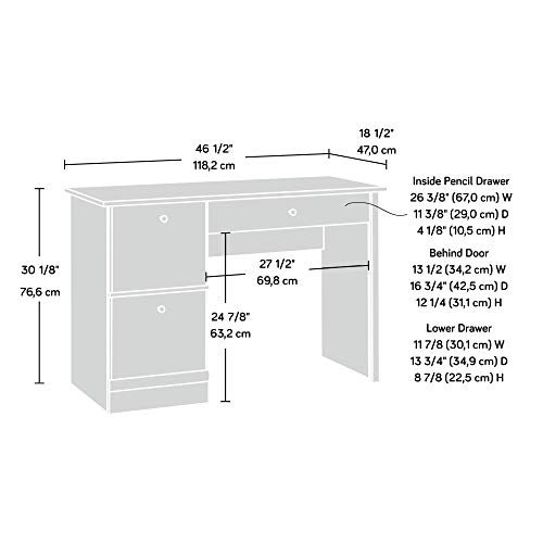 Sauder Computer Desk, Cinnamon Cherry Finish