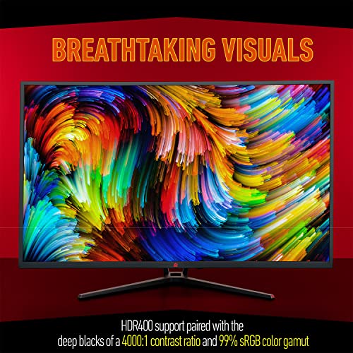 Deco Gear 39" Curved Gaming Monitor, 2560x1440, 1ms MPRT, 165 Hz, 16:9, HDR400, 4000:1, 3-Pack