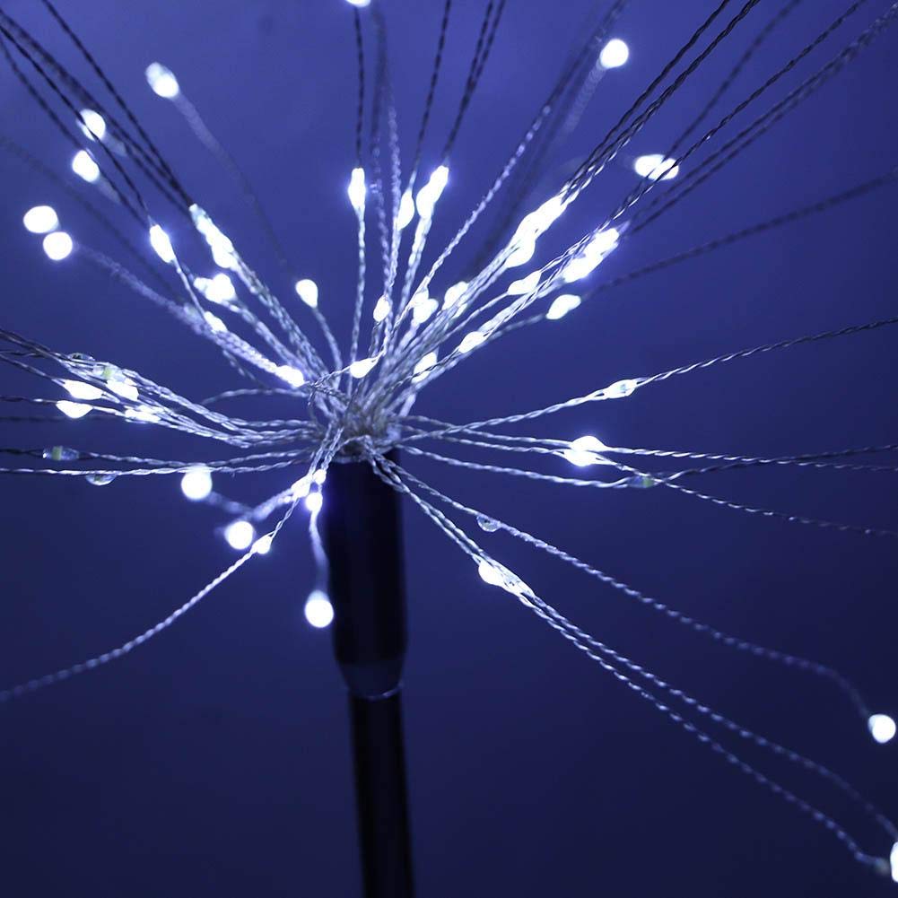 Romantic Valentine's Day Plastic Material Fireworks Lights, LED Light Decor, High Brightness Warm White Energy Saving for Garden Corporate Parties Wedding Decoration Home Courtyard(White Light)