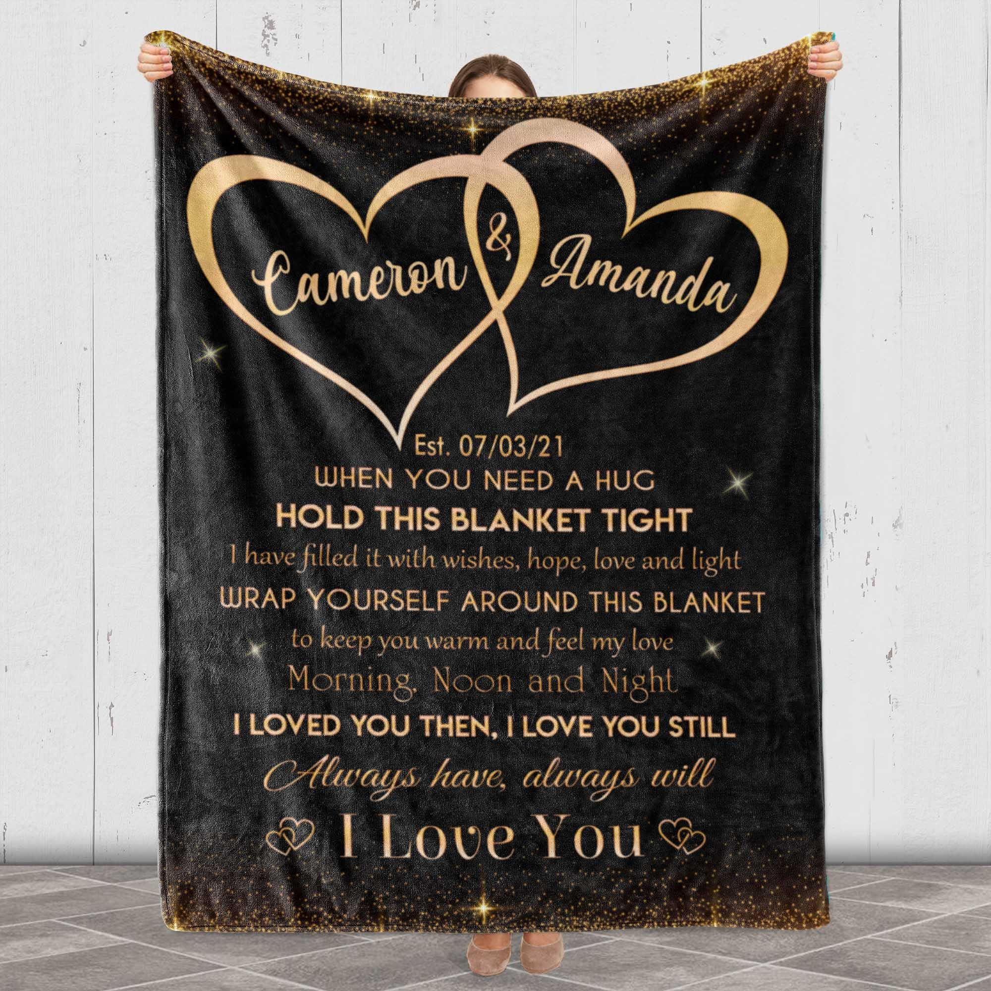 Decoronic Customized Name Blanket for Couples, Never Forget How Special You are to Me, Gift for Birthday, for Him/Her Fleece or Sherpa Blanket (Design 4, Throw- 50"x60" (Inches))