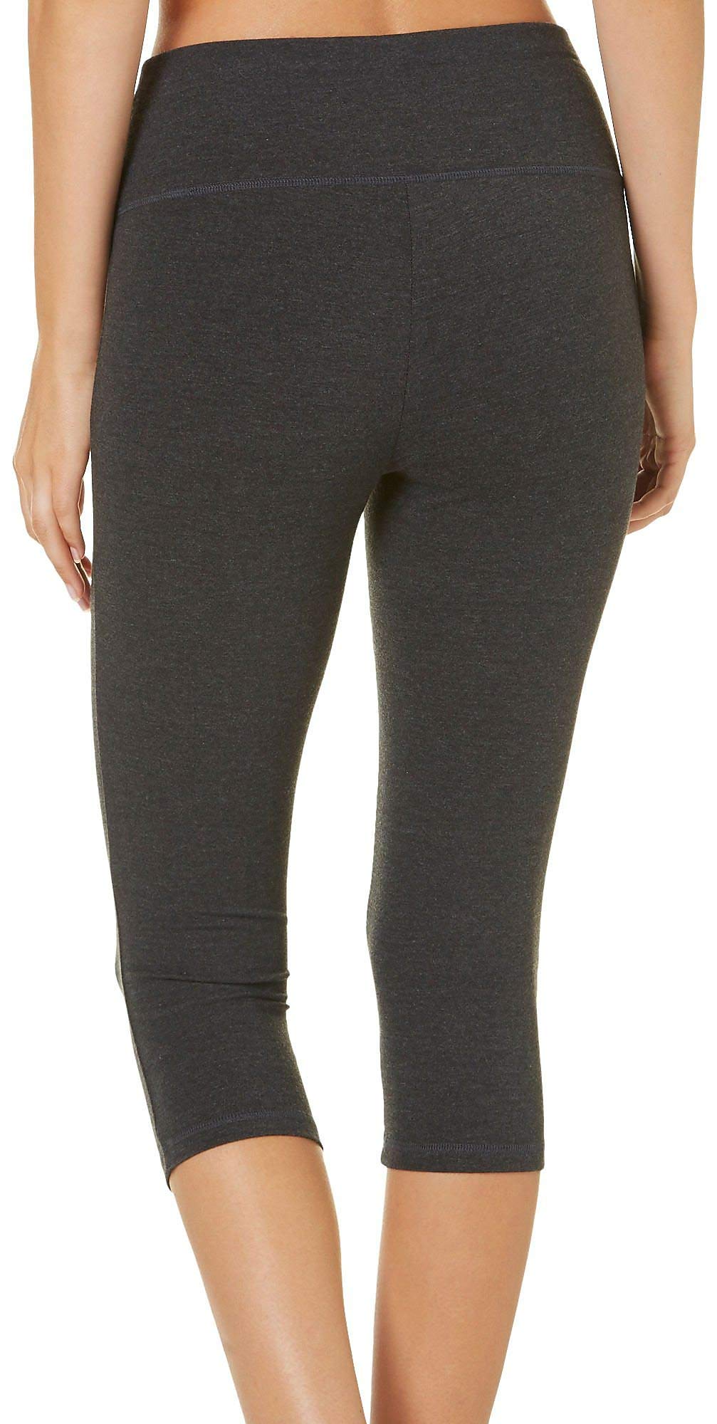Spalding Womens High Waist Capri Leggings Large Charcoal Grey