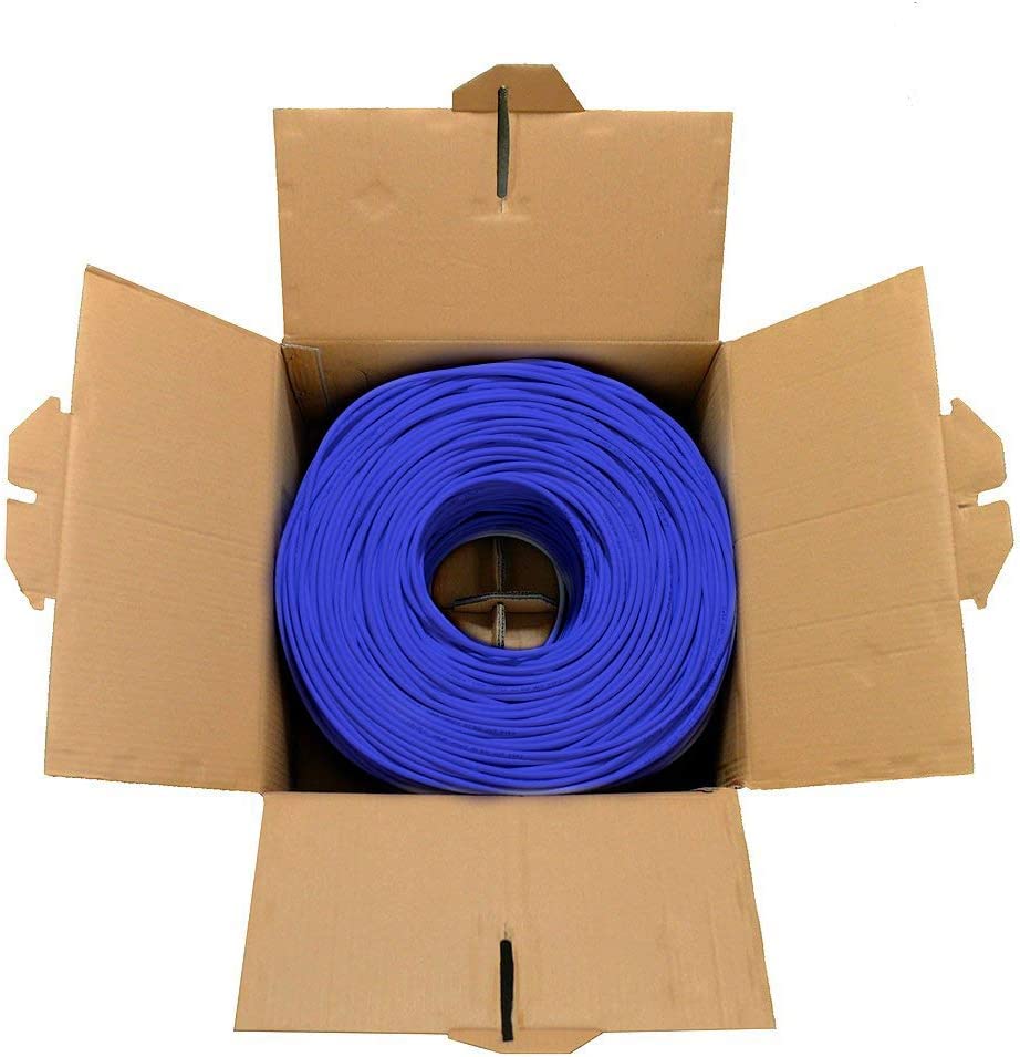 Dripstone CAT6 500FT UTP Ethernet Cable 23AWG Network Wire Blue (603D5)