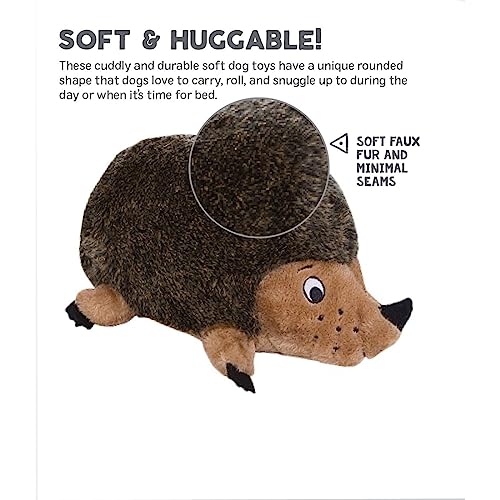 Outward Hound Hedgehogz Squeaky Dog Toy β Cuddly Soft Toy for Dogs - Durable Plush Fluffy Toy for Awesome Pets, LG, Model:32022, Brown, Medium