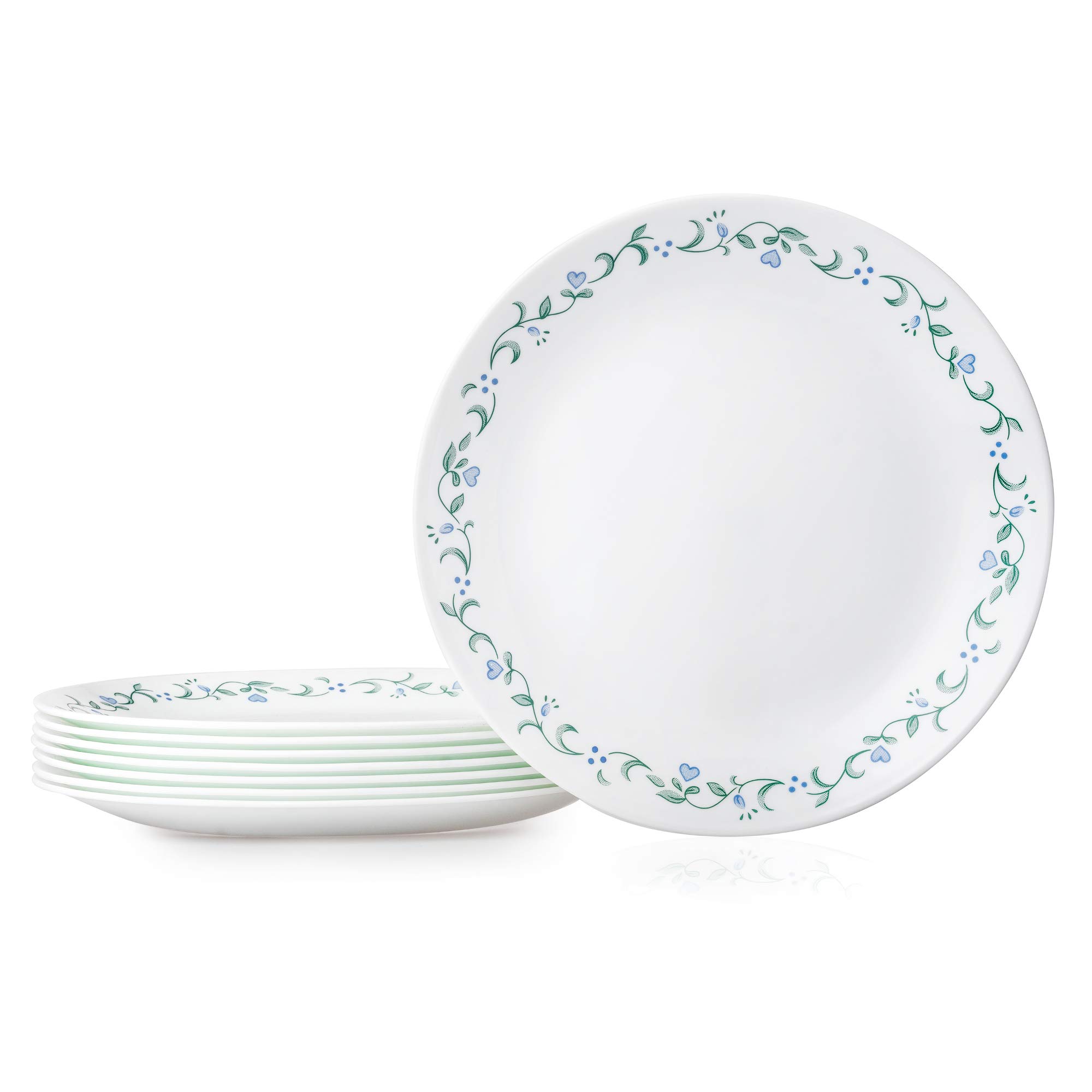 Corelle Vitrelle 8-Piece Dinner Plates Set, Triple Layer Glass and Chip Resistant, Lightweight Round , Country Cottage