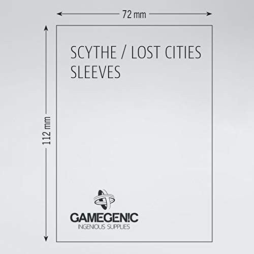 Matte Board Game Sleeves | Pack of 60 Matte Sleeves | 72 by 112 mm Card Sleeves Optimized for Scythe and Lost Cities | Premium Card Protection | FFG Magenta Color Code | Made by Gamegenic