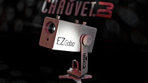 CHAUVET DJ EZGOBO Battery-Powered LED Gobo Projector w/Manual Zoom DJ Effect Light,White