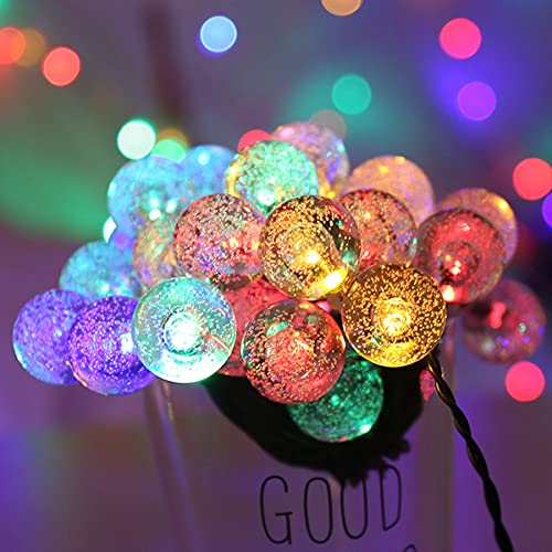 RARITYUS Solar String Lights Waterproof Crystal Globe Sparkly Lights for Holiday Tree Decorative Garden Yard Festival Home Party Porch Wedding Christmas Decorations