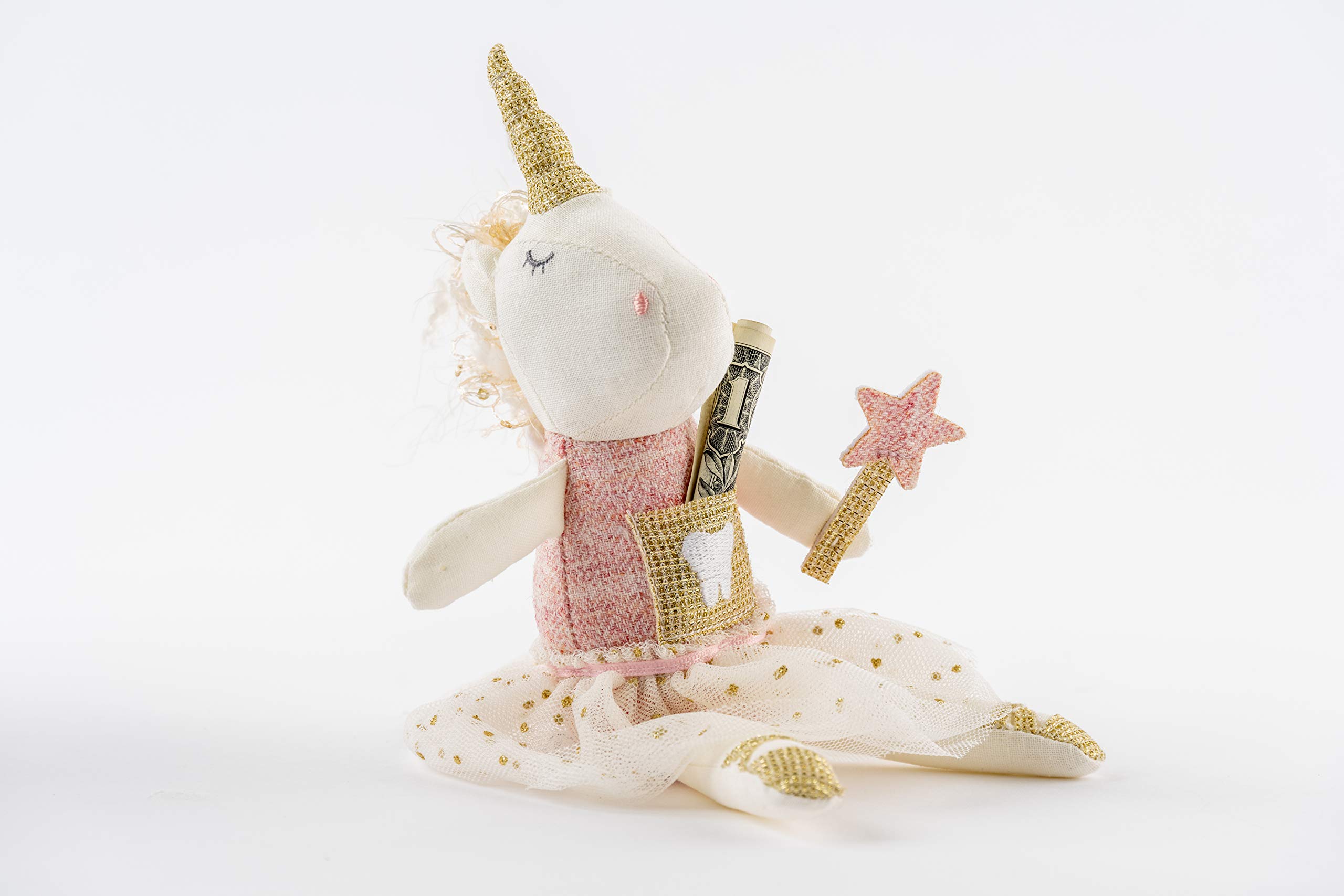 Mud Pie Unicorn Tooth Fairy Pink One Size