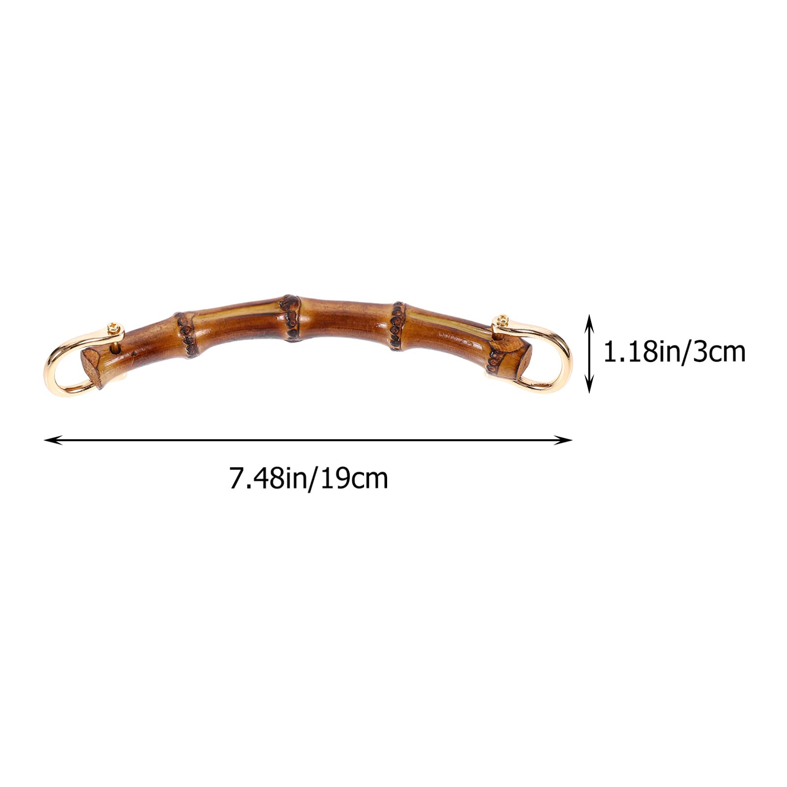 Wooden Handmade Handbag Handles U Shaped Handles Straw Bag Strap DIY Bags Accessories for Crossbody Bag Purse