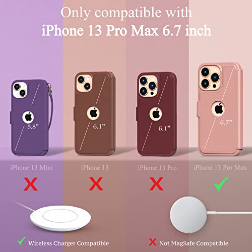 LUPA Legacy iPhone 13 Pro Max Case Wallet - Case with Card Holder - [Slim + Durable] for Women and Men - Flip Cell Phone case - Faux Leather - Folio Cover - Desert Sky